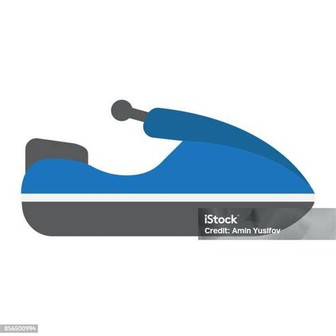 제트 스키 플랫 아이콘 교통 및 차량 물 스쿠터 기호 벡터 그래픽 흰색 배경 Eps 10에는 다채로운 솔리드 패턴 가득 찬에 대한 스톡 벡터 아트 및 기타 이미지 Istock