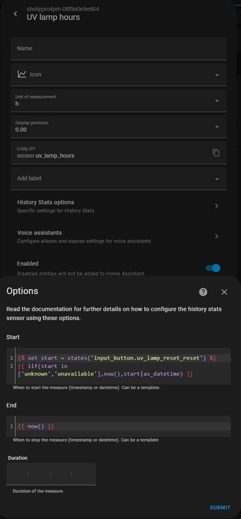 History Stats Sensor Is Not Tracking Same Configuration In Other
