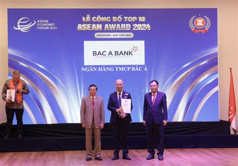 BAC A BANK được vinh danh Top 10 Doanh nghiệp tiêu biểu ASEAN 2024 - Vietnam.vn