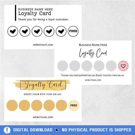 Customer Loyalty Card Template For Small Business Product Or Service