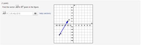 solved find the vector ab in r 2 given in the figure