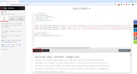 【インストール不要】webブラウザ上でsql実行【sql Fiddle】 Senori Blog