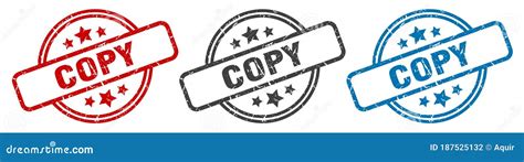 Copy Stamp Copy Round Isolated Sign Stock Vector Illustration Of