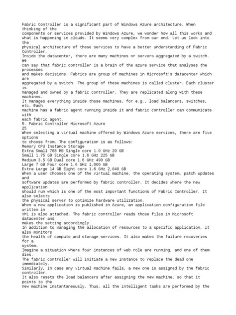 Understanding The Role And Responsibilities Of The Fabric Controller In Microsoft Azures Cloud