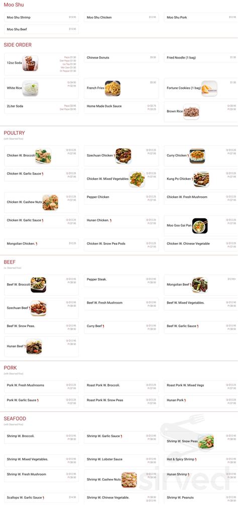 Golden Star Chinese Restaurant Menu In Pittston Pennsylvania Usa