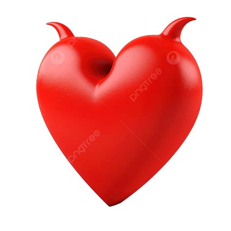 قلب أحمر يحب الشيطان قلب الحب حلو Png صورة للتحميل مجانا