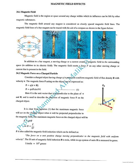Solution Magnetic Field Effects Bsc Physics Physics Physics Short