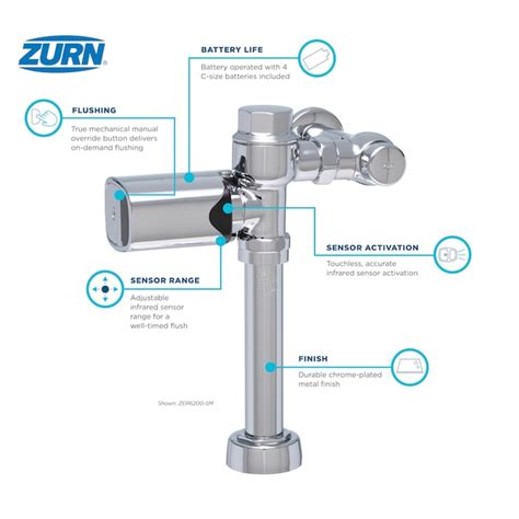 Zurn Chrome Plated Brass Universal Fit Flush Valve Sensor In The