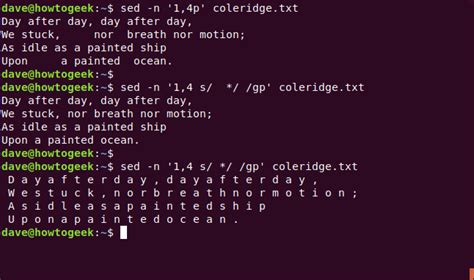 how to use the sed command on linux
