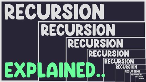 You WILL Understand Recursion After Watching This YouTube