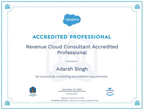 Adarsh Singh On Linkedin Revenuecloud Accreditedprofessional Salesforcecertified Salesforce