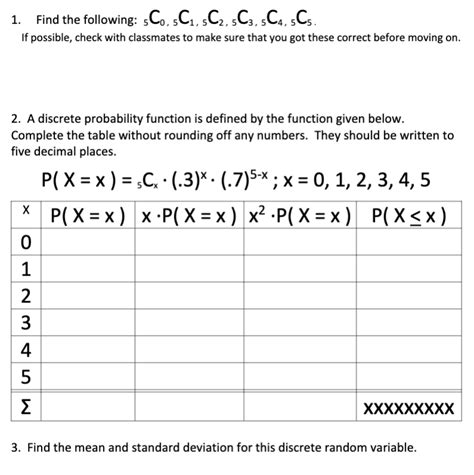 Solved Find The Following 5c05c15c25c35c45c5if