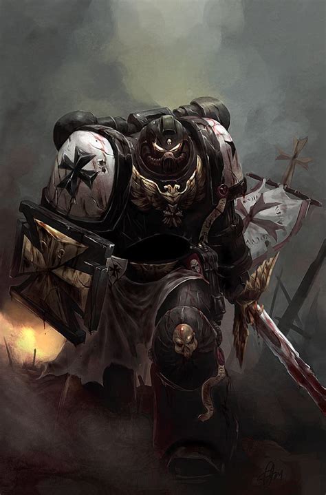 Black Templar Space Marine Warhammer 40k Warhammer Warhammer Art