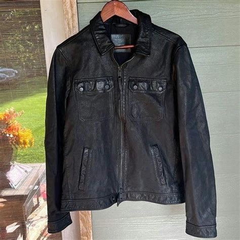 Allsaints Rare All Saints “stretner” Goat Leather Jacket Grailed