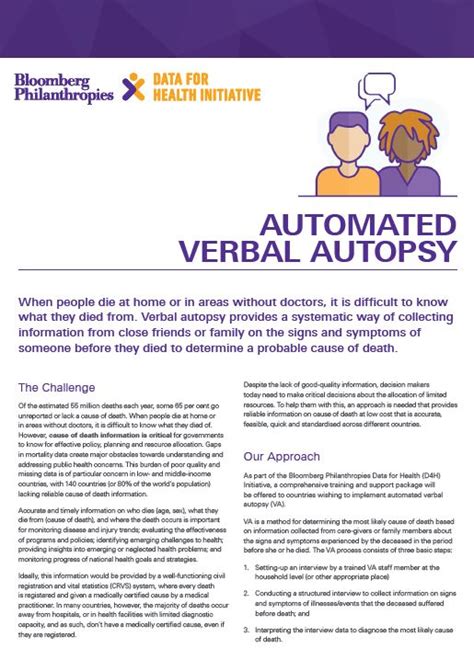 Automated Verbal Autopsy Get Every One In The Picture