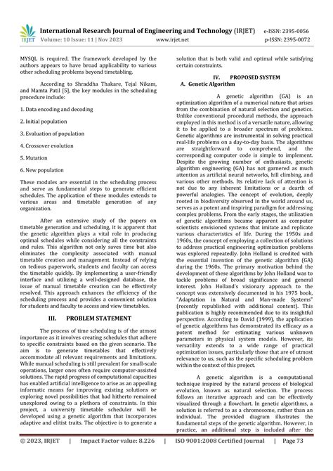 Timetable Generator Using Genetic Algorithm PDF