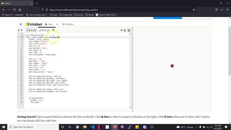 Trinket Python Turtle Drawing App Tutorial Youtube