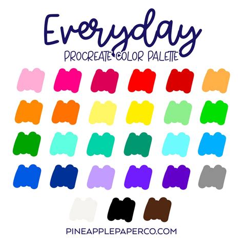 Free Procreate Color Palette Pineapple Paper Co