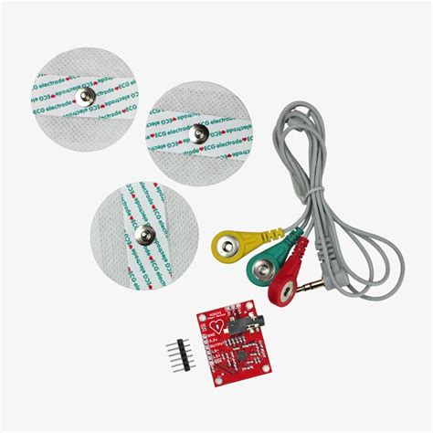 Ad8232 Ecg Heart Rate Monitor Sensor Module With Ecg Cables And Electrod