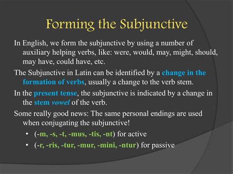 PPT The Subjunctive PowerPoint Presentation Free Download ID 5906450