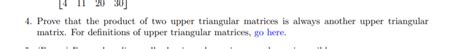 solved [4 11 20 30 4 prove that the product of two upper