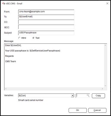 VSEC CMS User Application Versasec