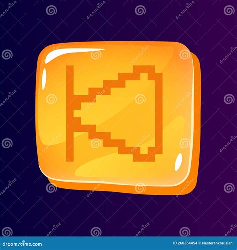 Forward Rewind Glossy Ui Button With Pixelated Icon Stock Vector Illustration Of Flat