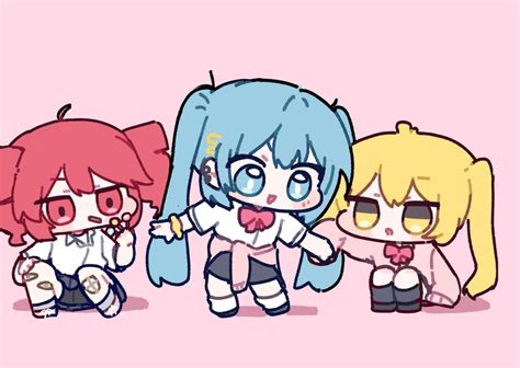 Hatsune Miku Kasane Teto And Akita Neru Vocaloid And 3 More Drawn
