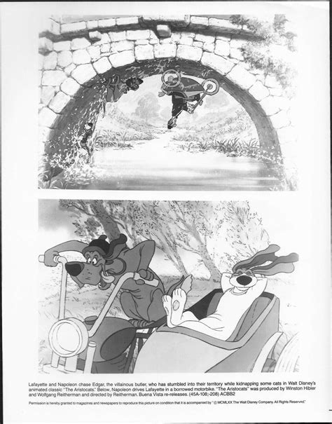 ~ Disney Animation The Aristocats Original 1970 Promo Photo Lafayette
