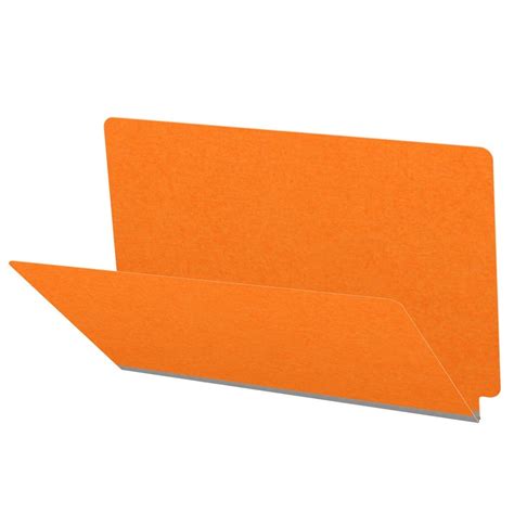 Orange Legal Size End Tab Classification Folder With 2″ Gray Tyvek