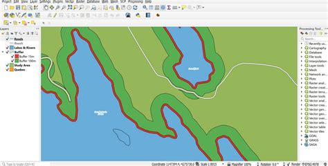 Creating A Buffer Analysis In QGIS CUOSGwiki