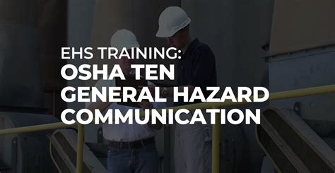 Osha Ten General Hazcom Training Video Frontline Training