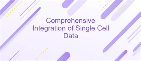 comprehensive integration of single cell data apix drive