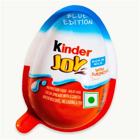 Kinder Joy Surprise Chocolate Egg Blue Edition 07oz 20g Noble Crunch