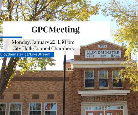 City Of Lloydminster The Agenda For Mondays Gpc Meeting Can Be Found