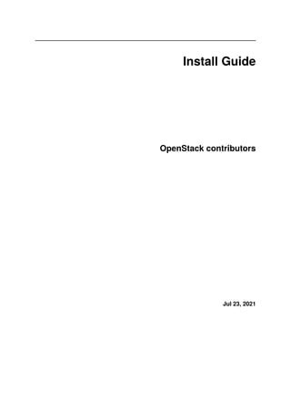 Openstack InstallGuide Pdf Computer Networking Computing