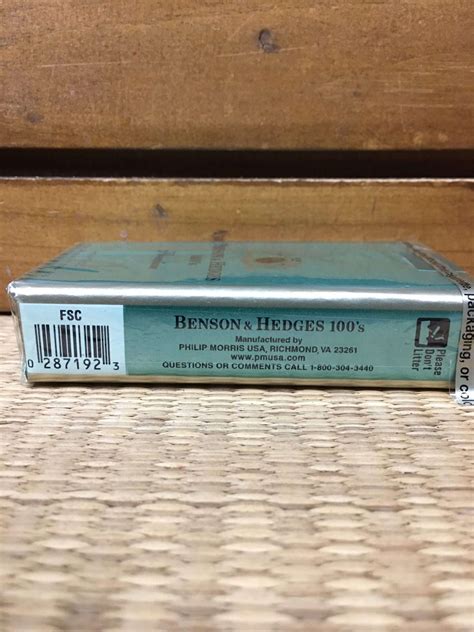 Benson And Hedges Menthol Premium 100s Cigarette Soft Pack By Philip