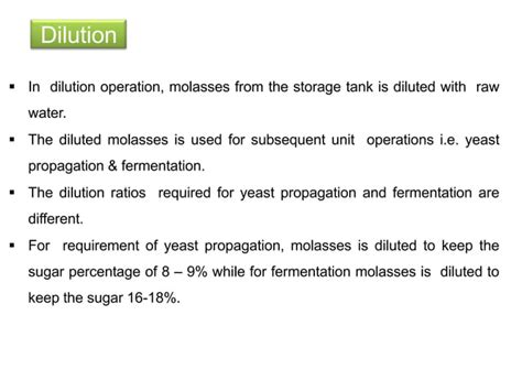 Manufacturing Process Of Molasses Based Disttilery Converted Pptx
