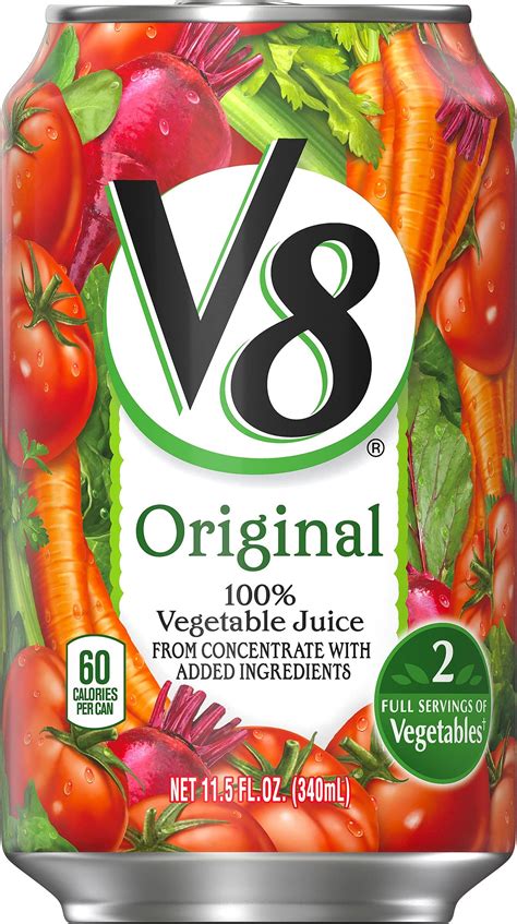 V8 Low Sodium 100 Vegetable Juice 55 Oz Can Pack Of