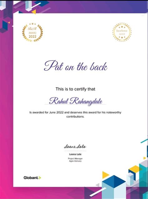 Rahul Rahangdale On Linkedin Work Thankyou Globant