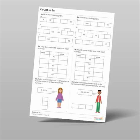 Year 3 Count In 8s Varied Fluency Resource Classroom Secrets