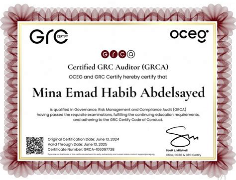 Mina Habib Grcp Grca Iaap Ipmp Idpp Icep On Linkedin Oceg