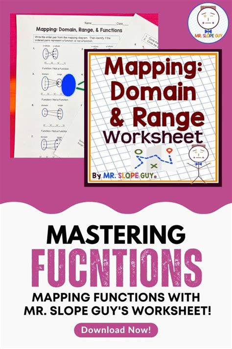 Domain Range And Functions Mapping Diagrams Worksheet Video Video Math Worksheet Map