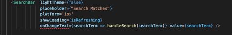 Searchbar Component Doesnt Respect Boolean Of True Or False For