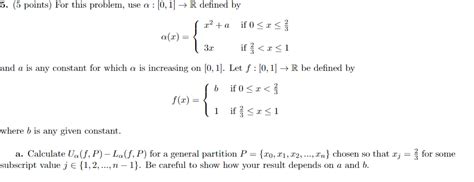 Solved 5 5 Points For This Problem Use 01 R Defin