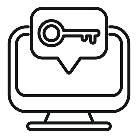 Computer Password Key Icon Outline Vector Code Mobile 42523013 Vector Art At Vecteezy