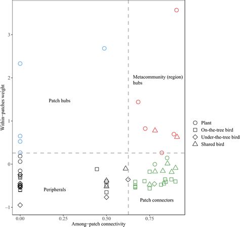 Species Role Partitioning Based On Within‐patch Weight Against Among