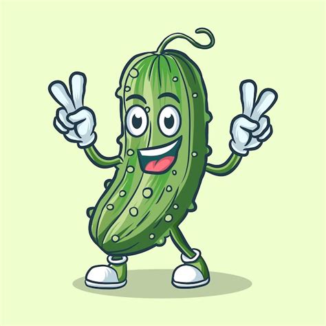 Pickle Character Dancing Isolated Vector Illustration Premium Ai Generated Vector
