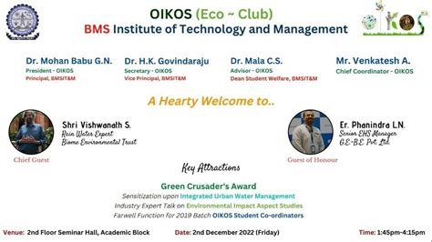 Ecoclub Bmsit Bms Institute Of Technology And Management