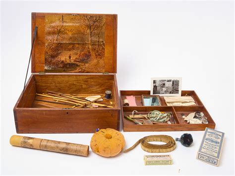 Shaker Sisters Sewing Box With Contents Sold At Auction On 16th July